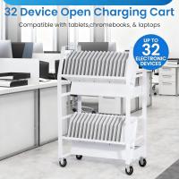 China 32 Device Tablet & Laptop Charging Cart With Adjustable Slots | Secure Mobile Charging Station for sale