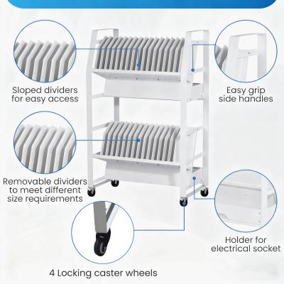 China Versatile Tablet Charging Cart Featuring Adjustable Slots and Energy Charging System for Optimal Device Maintenance in Educational Institutions for sale