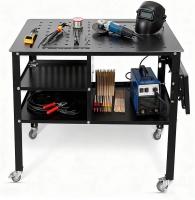 China Mobile Welding Workbench 120LBS High Carbon Steel Anti-Rust Lock Wheels 5/8