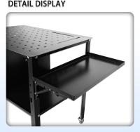 China Mobile Welding Workbench 120LBS High Carbon Steel Anti-Rust Lock Wheels 5/8