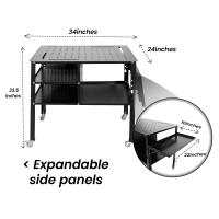 China Mobile Welding Workbench 120LBS High Carbon Steel Anti-Rust Lock Wheels 5/8