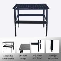 China Adjustable Height Welding Workbench Collapsible Ventilated Hole Heavy Duty Load Bearing Screw Leveling Feet for sale