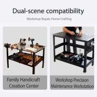 China Adjustable Height Welding Workbench Collapsible Ventilated Hole Heavy Duty Load Bearing Screw Leveling Feet for sale