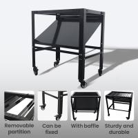 China Mobile Plasma Cutting Table Lockable Wheels Removable Partition Spark Baffle Sturdy Fixed Steel Workbench for sale