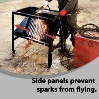China Mobile Plasma Cutting Table Lockable Wheels Removable Partition Spark Baffle Sturdy Fixed Steel Workbench for sale
