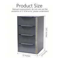 China 4 Drawer Welded Steel Vertical File Cabinet Gray Security Lock Adjustable Inner Divider Office Garage Storage Chest for sale