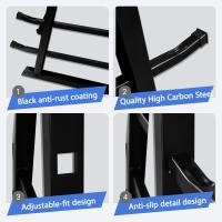 China 2000LBS X-Shaped Horizontal Storage Rack High Carbon Steel Anti-Rust Coating Plastic End Caps Ground Fix Holes for sale