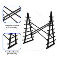 China 2000LBS X-Shaped Horizontal Storage Rack High Carbon Steel Anti-Rust Coating Plastic End Caps Ground Fix Holes for sale