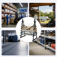 China 2000LBS X-Shaped Horizontal Storage Rack High Carbon Steel Anti-Rust Coating Plastic End Caps Ground Fix Holes for sale
