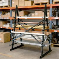 China 2000LBS X-Shaped Horizontal Storage Rack High Carbon Steel Anti-Rust Coating Plastic End Caps Ground Fix Holes for sale