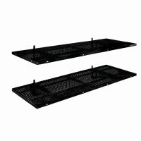 China 2 Pack Heavy Duty Garage Wall Shelves 500LBS Capacity 47x18in One-Piece Stamped Reinforced Steel Bracket Rack for sale