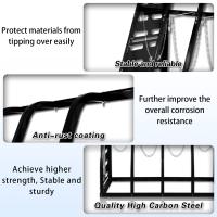 China 4 Slot Vertical Bar Rack High Carbon Steel Anti-Rust Adjustable Chain Lock Side Board Stepped-Wedge Anti-Tip Design for sale