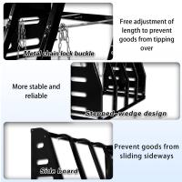 China 4 Slot Vertical Bar Rack High Carbon Steel Anti-Rust Adjustable Chain Lock Side Board Stepped-Wedge Anti-Tip Design for sale