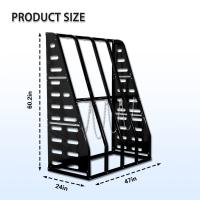 China 4 Slot Vertical Bar Rack High Carbon Steel Anti-Rust Adjustable Chain Lock Side Board Stepped-Wedge Anti-Tip Design for sale