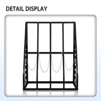 China 4 Slot Vertical Bar Rack High Carbon Steel Anti-Rust Adjustable Chain Lock Side Board Stepped-Wedge Anti-Tip Design for sale