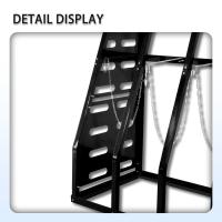 China 4 Slot Vertical Bar Rack High Carbon Steel Anti-Rust Adjustable Chain Lock Side Board Stepped-Wedge Anti-Tip Design for sale