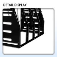 China 4 Slot Vertical Bar Rack High Carbon Steel Anti-Rust Adjustable Chain Lock Side Board Stepped-Wedge Anti-Tip Design for sale