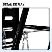 China 4 Slot Vertical Bar Rack High Carbon Steel Anti-Rust Adjustable Chain Lock Side Board Stepped-Wedge Anti-Tip Design for sale