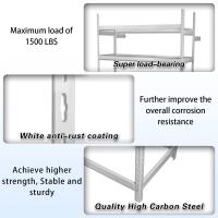 China 3 Tier Single Entry Tire Storage Rack 1500LBS High Carbon Steel White Anti-Rust Adjustable Heavy Duty Steel Shelving for sale