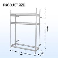 China 3 Tier Single Entry Tire Storage Rack 1500LBS High Carbon Steel White Anti-Rust Adjustable Heavy Duty Steel Shelving for sale