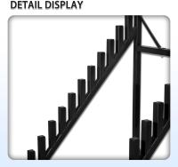 China 12 Layer Mobile Tile Display Rack High Carbon Steel Anti-Rust Lockable Wheels Triangle Reinforced Plastic End Caps for sale