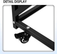 China 12 Layer Mobile Tile Display Rack High Carbon Steel Anti-Rust Lockable Wheels Triangle Reinforced Plastic End Caps for sale