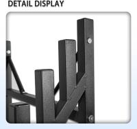 China 12 Layer Mobile Tile Display Rack High Carbon Steel Anti-Rust Lockable Wheels Triangle Reinforced Plastic End Caps for sale