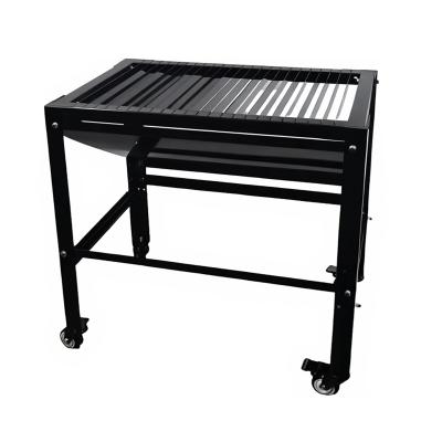 China Mobile Plasma Cutting Table Lockable Wheels Removable Partition Spark Baffle Sturdy Fixed Steel Workbench for sale