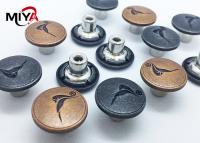 China Smooth 19mm Zinc Alloy Metal Snap Buttons For Jackets for sale