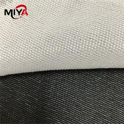 China White Warp Knitted 40gsm Tricot Fusible Interlining for sale