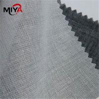 China 110GSM Cotton Shirt Collar Fusing Interlining White for sale