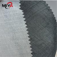 China 110GSM Cotton Shirt Collar Fusing Interlining White for sale