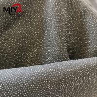 China PES Double Dot Shrink Resistant Woven Fusible Interlining Fabric White Black for sale
