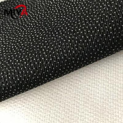 China Polyester Double Dot Woven Knitted Fusible Interlining PA Coating for sale