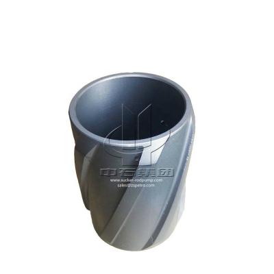 China Alloy Casing Solid Rigid Centralizer Spiral Vane Cementing Tool 4.5-20 inch 12 Springs for sale