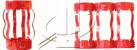 China Semi-Rigid Hinged Non-Welded Centralizer with Double Crest - 650mm Length, 225-660mm OD Range for Oil Well Cementing for sale