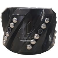 China Oilfield Solid Rigid Roller Centralizer Spiral Vane 139.7mm 215.9mm Casing for sale