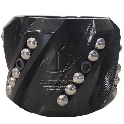 China Oilfield Solid Rigid Roller Centralizer Spiral Vane 139.7mm 215.9mm Casing for sale