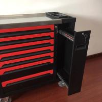China Silent Rubber Wheeled Tool Box Trolley Vertical 7 Drawer Side Cabinet for sale