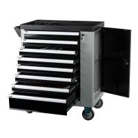 China Grey Heavy Duty Tool Box Trolley Top Cover , Central Lock 8 Drawer Tool Trolley for sale