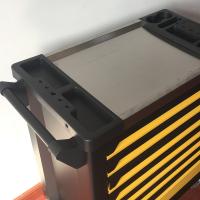 China 5 Drawer Yellow Tool Cart With Drawers And Wheels SPCC Tool Box Trolley for sale