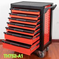 China Central Lock Vertical Tool Box Trolley On Wheels 7 Drawer Cart for sale