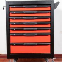 China Central Lock Vertical Tool Box Trolley On Wheels 7 Drawer Cart for sale