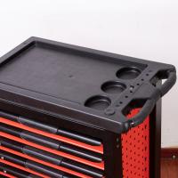 China Black SPCC Drawer Tool Trolley , 7 Drawers Tool Box Chest Trolley for sale