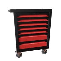 China Black SPCC Drawer Tool Trolley , 7 Drawers Tool Box Chest Trolley for sale