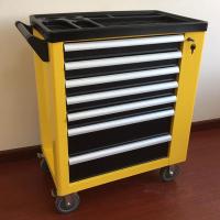 China 8 Drawer 700 Lbs Heavy Duty Tool Trolley Polished Red for sale