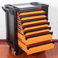 China Vertical SPCC Heavy Duty Tool Box Trolley Silent 7 Drawer Rubber Wheels for sale