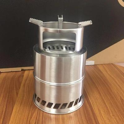China Folding Outdoor Smokeless Stove 12.2 Inch BBQ Stainless Steel Fire Pit for sale