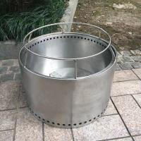 China Stainless Steel Portable  Pellet Smokeless Fire Pit 22 Inch Camp Stove for sale