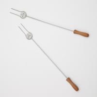 China 60cm BBQ Roasting Sticks Stainless Steel Telescoping Extendable Skewers for sale